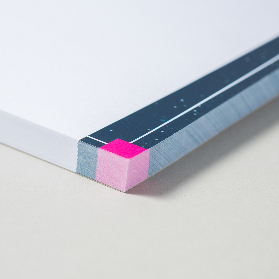 Block mit Leimbindung, DIN A7 quer, 10 Blatt, 4/0 farbig einseitig ...