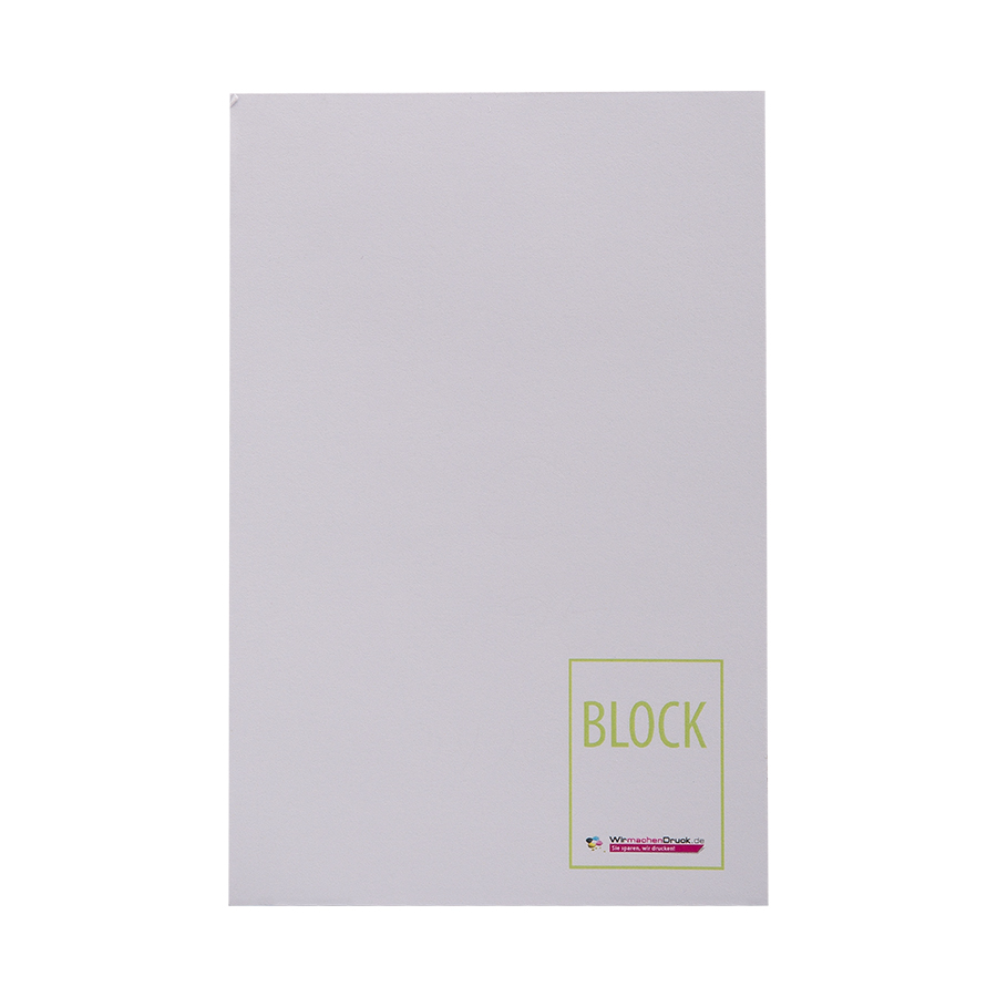 Block mit Leimbindung und Deckblatt, DIN A4, 10 Blatt, 4/0 farbig ...