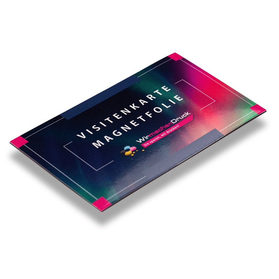 Magnetische Visitenkarte quer 85 x 55 mm einseitig 4/0-farbig bedruckt ...