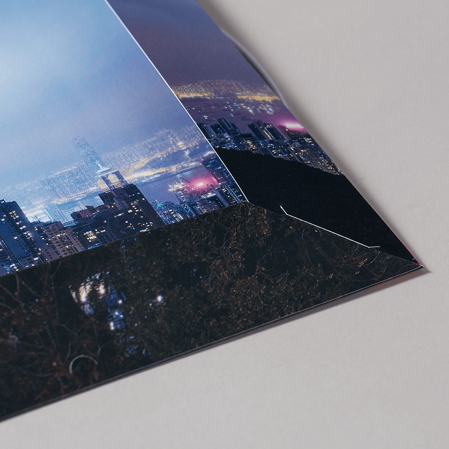 Mappe für DIN A4, mit Fensterstanzung, 2-teilig mit 2 Laschen, 4/4 ...